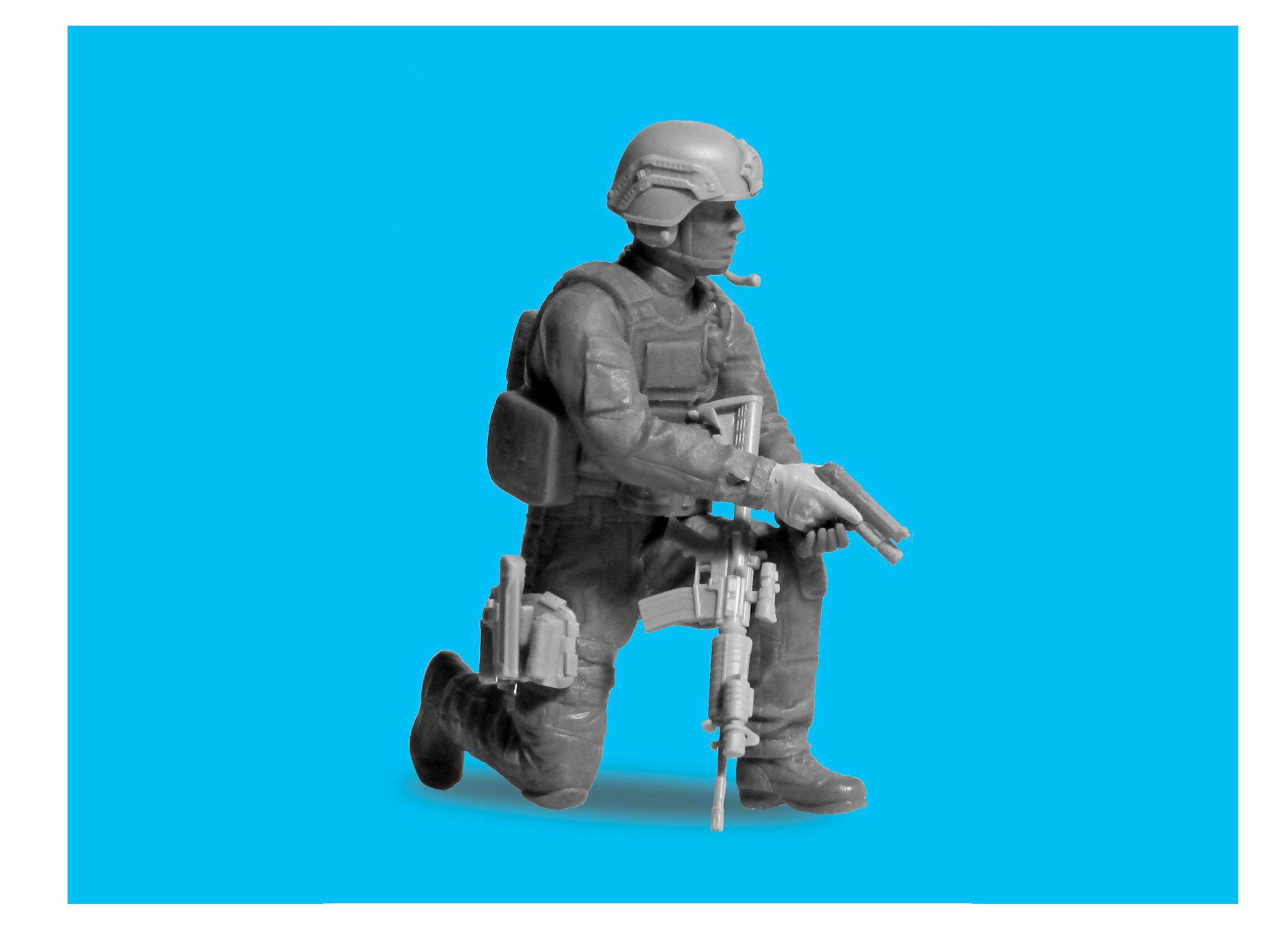 Scale: 1/24 Plastic Figures SWAT Team. Buildable Figures ICM DS2401 ...