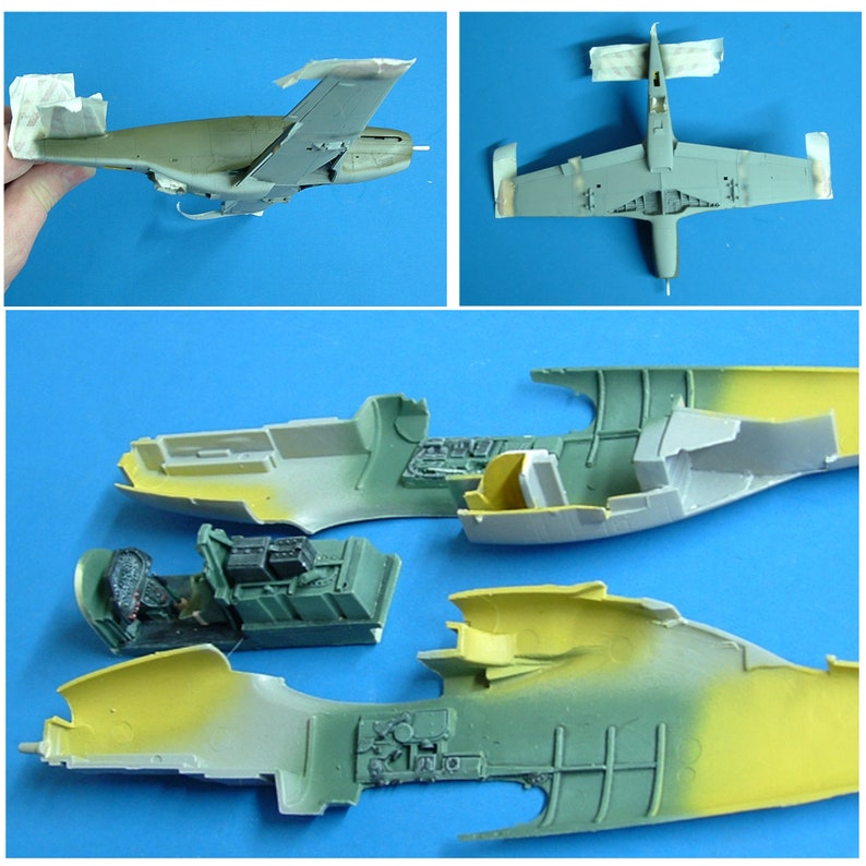 1/48 mustang P-51B WWII USAF Fighter Pilots and Technics ICM 48125 ...