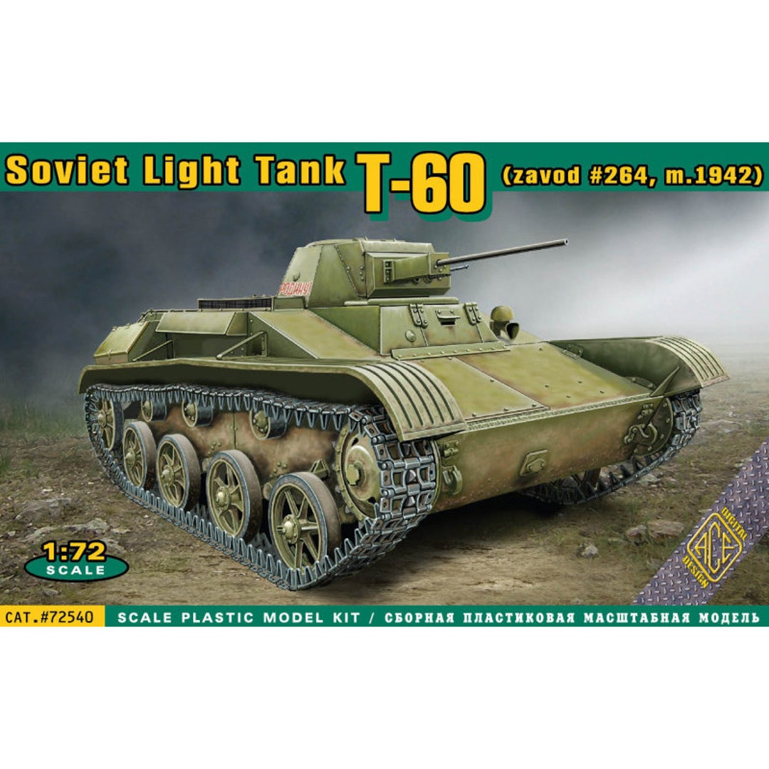 T-60 Soviet Light Tank zavod 264, M.1942 ACE 72540 Plastic Model Kit Scale Model Kit 1/72 - Etsy