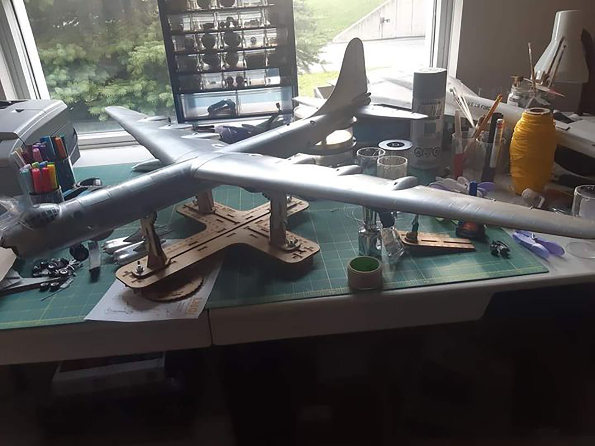 Wooden Airplane Building Berth for 1/144 1/72 1/48 1/32 Scales Stand ...