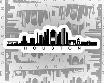 Houston Skyline Sticker - Etsy