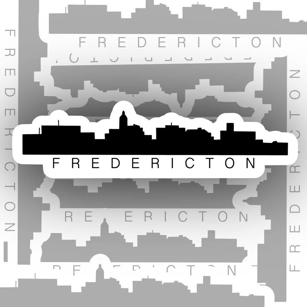 Fredericton Skyline Sticker WATERPROOF Sticker Skyline Sticker ...