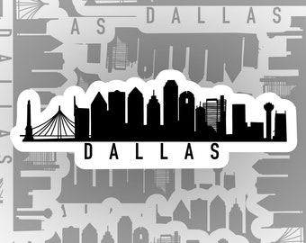 Dallas Skyline Sticker - Etsy