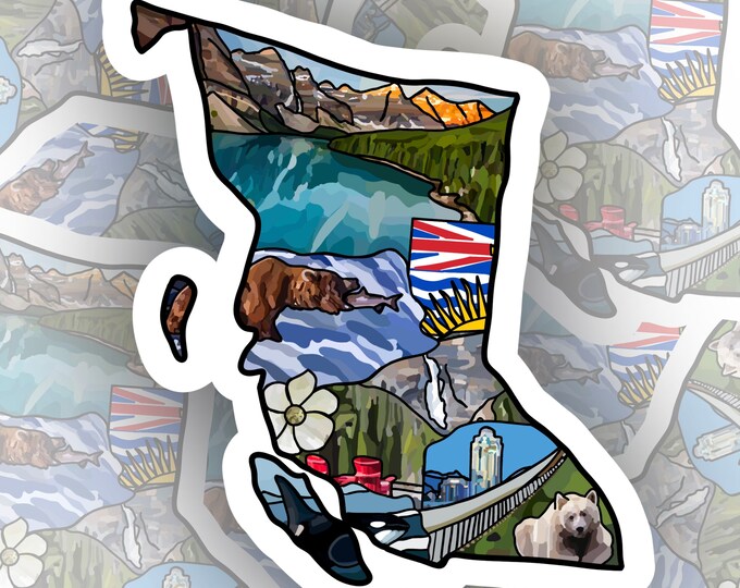 British Columbia, Canada Stickers 4 Weatherproof and Durable. Great for ...
