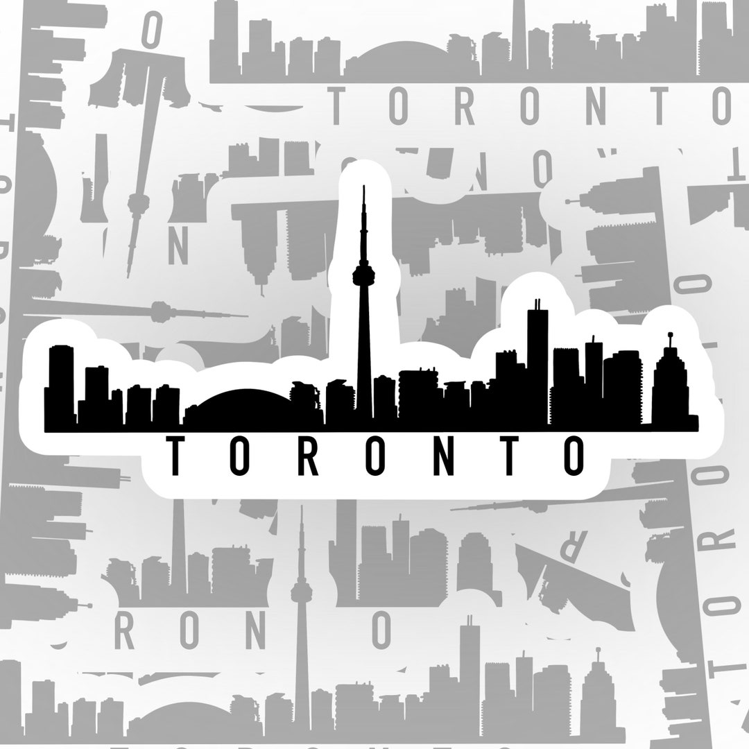 Toronto Skyline Sticker WATERPROOF Sticker Toronto Ontario Canada ...