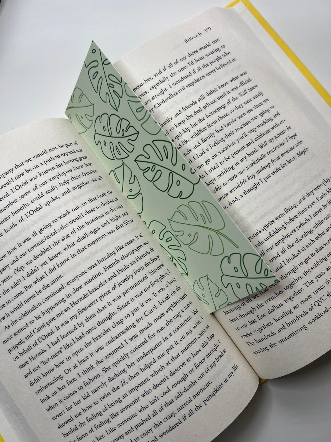Monstera Leaf Bookmark Double Sided Bookmark Reading Bookmark Monstera ...
