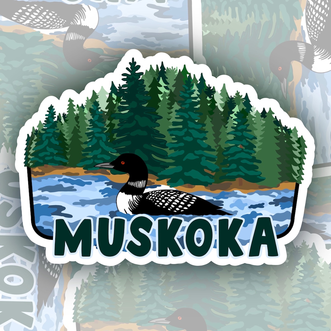 Muskoka Sticker Loon Sticker Cottage Country Waterproof Muskoka Vinyl ...