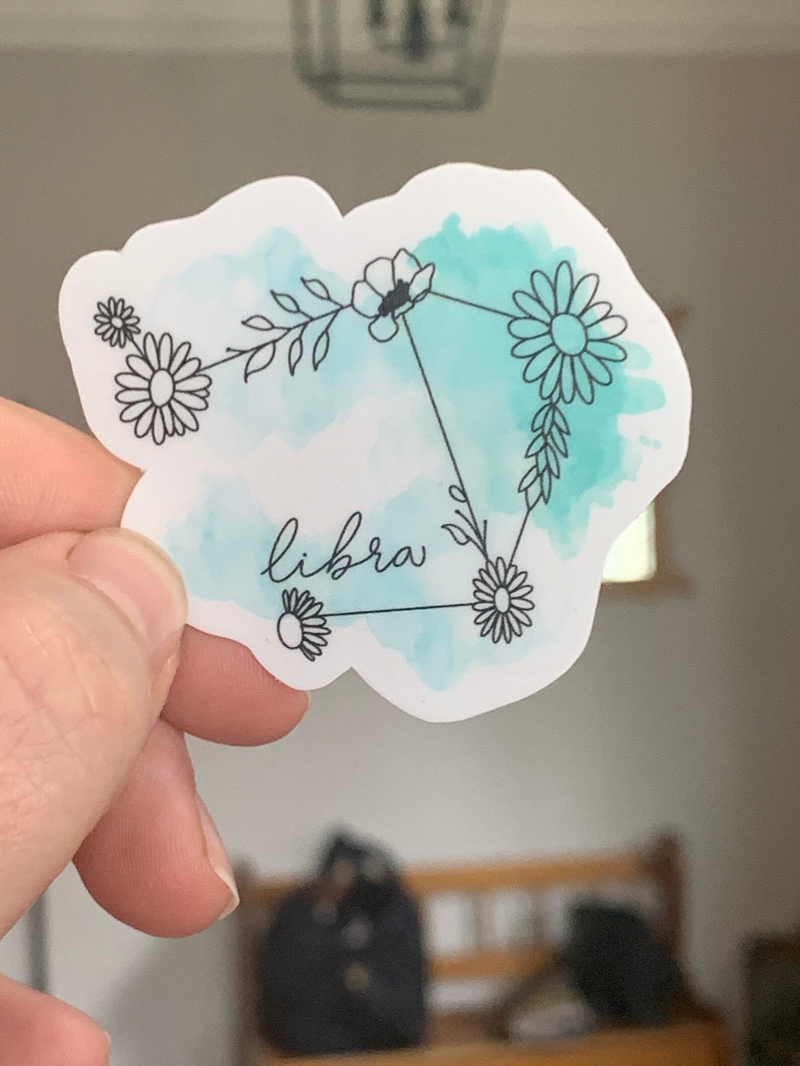 Libra Watercolour Constellation Sticker Horoscope Sticker WATERPROOF ...