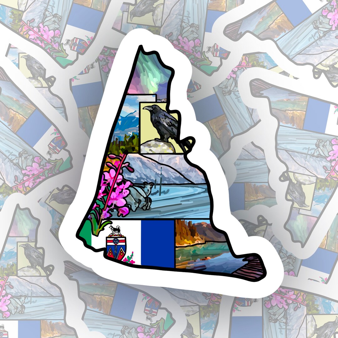 Yukon Sticker Territory Canada WATERPROOF Sticker Vinyl Sticker Laptop ...