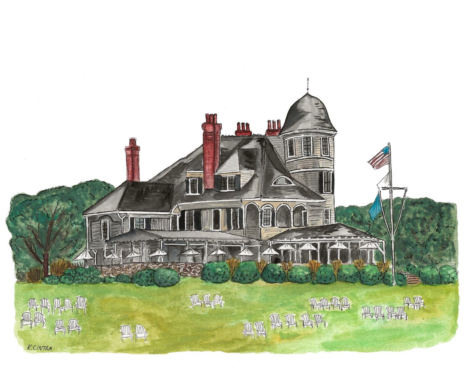 Castle Hill Inn Newport Art Print, New England Art, Rhode Island ...