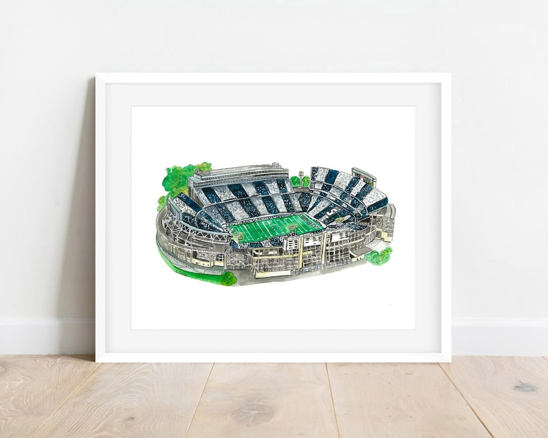 Penn State Stadium Art Print, College Wall Decor, Beaver Stadium Art ...