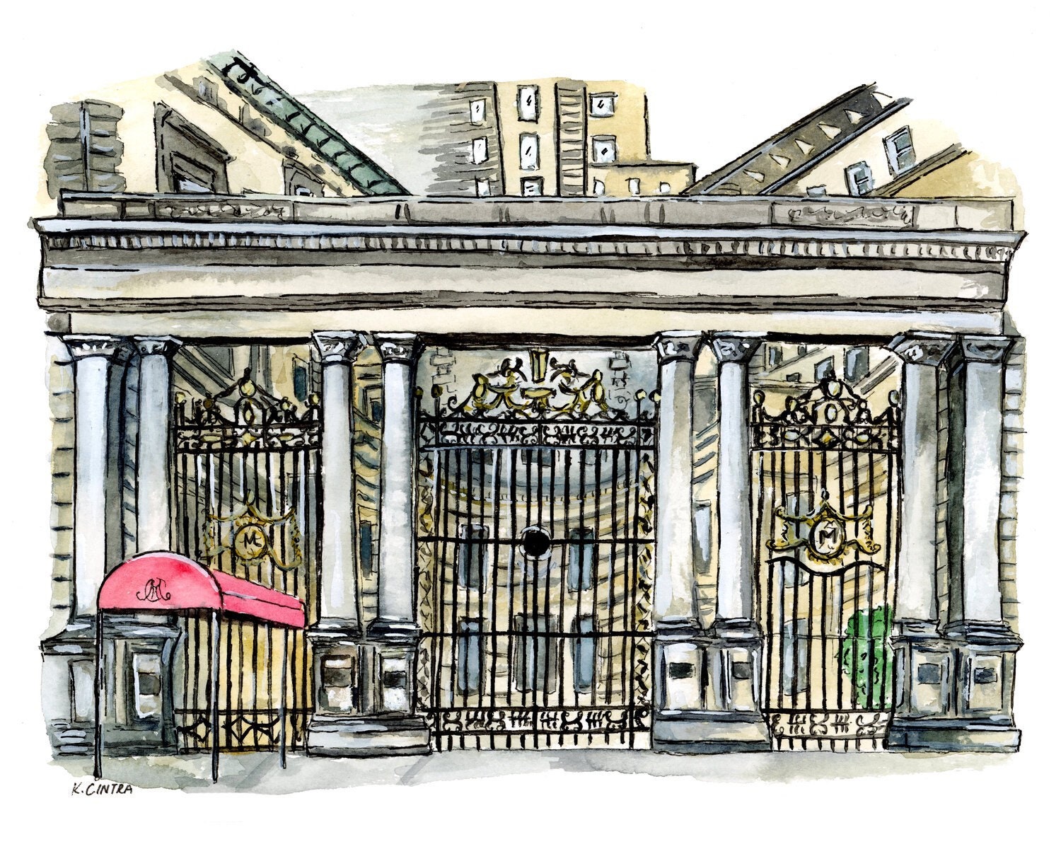 The Metropolitan Club of New York Print, Manhattan Wall Art, Upper East ...