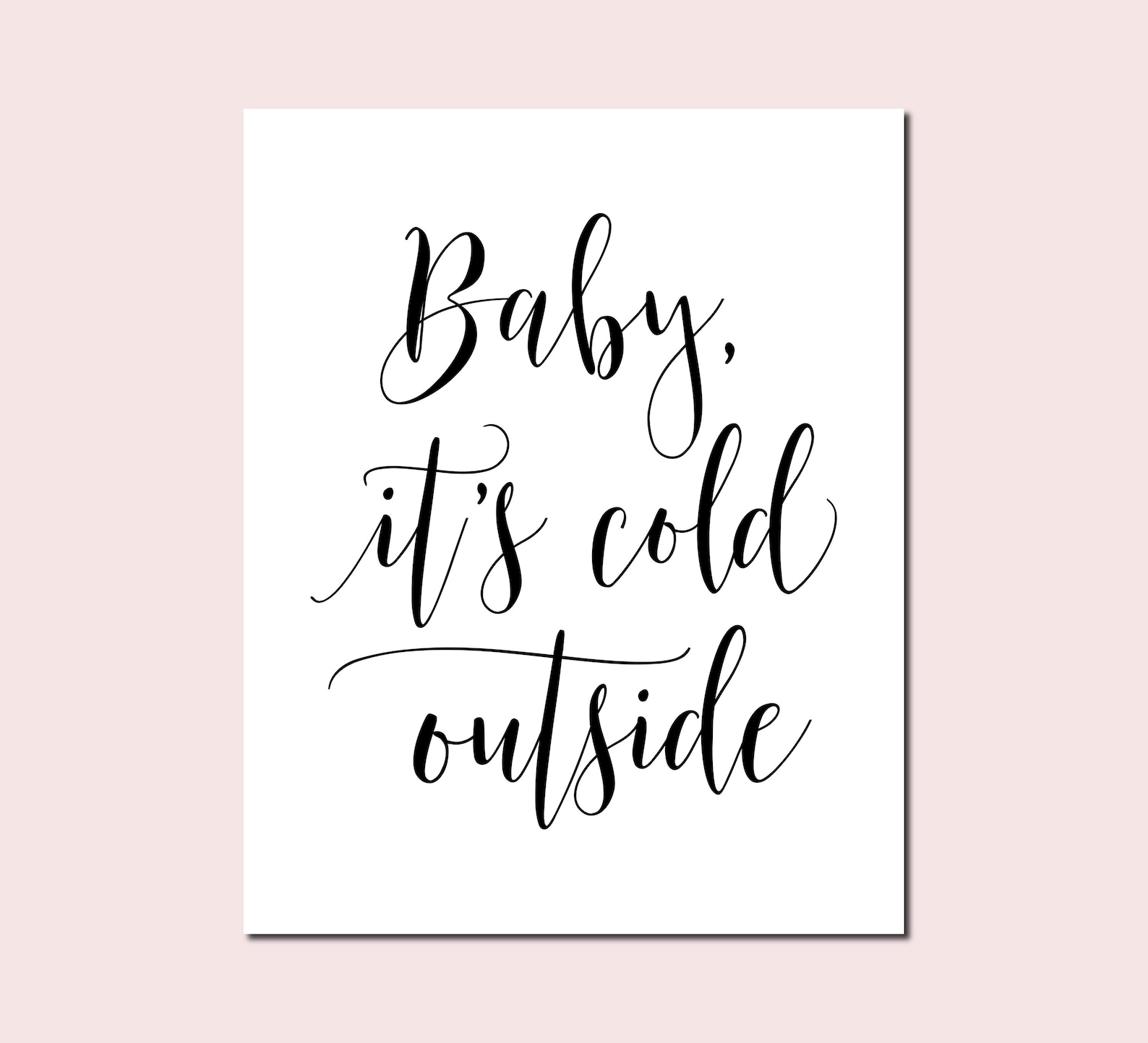 Baby It's Cold Outside Sign, Wedding Signs, Winter Wedding Sign ...