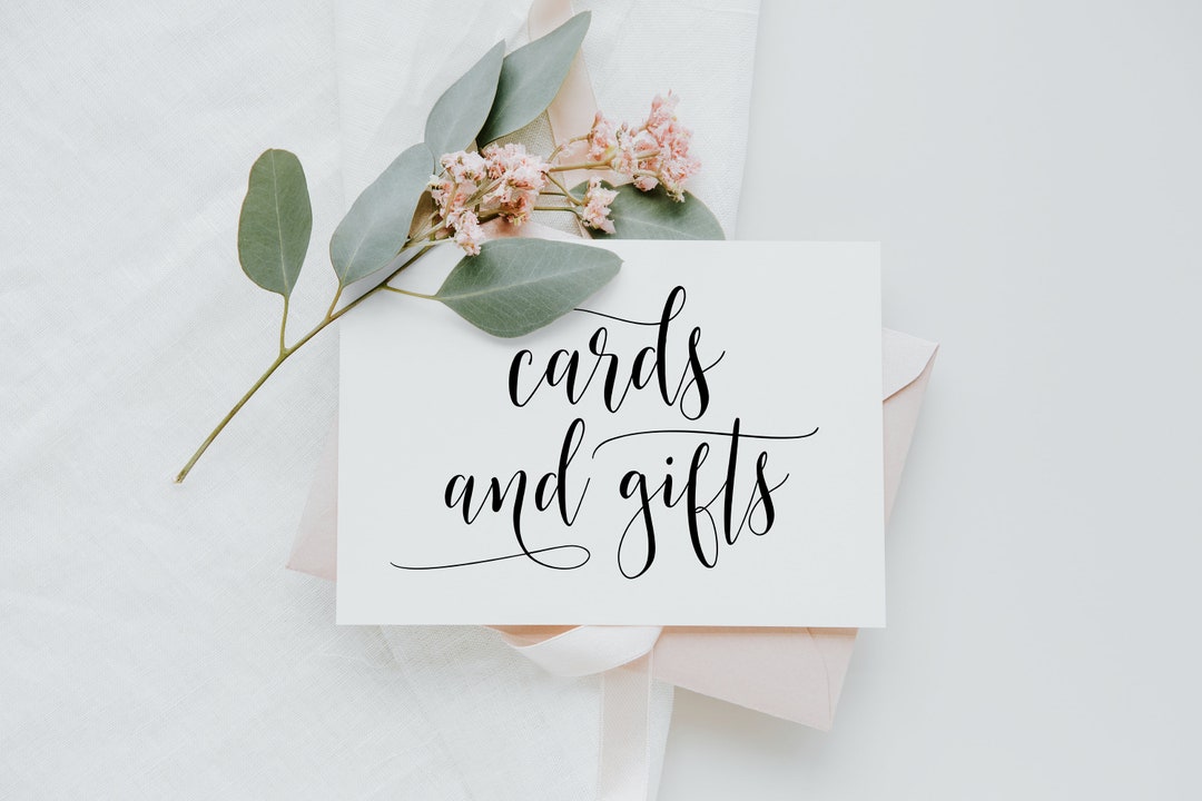 Cards and Gifts Sign, Wedding Signs, Wedding Signage, Wedding Cards ...