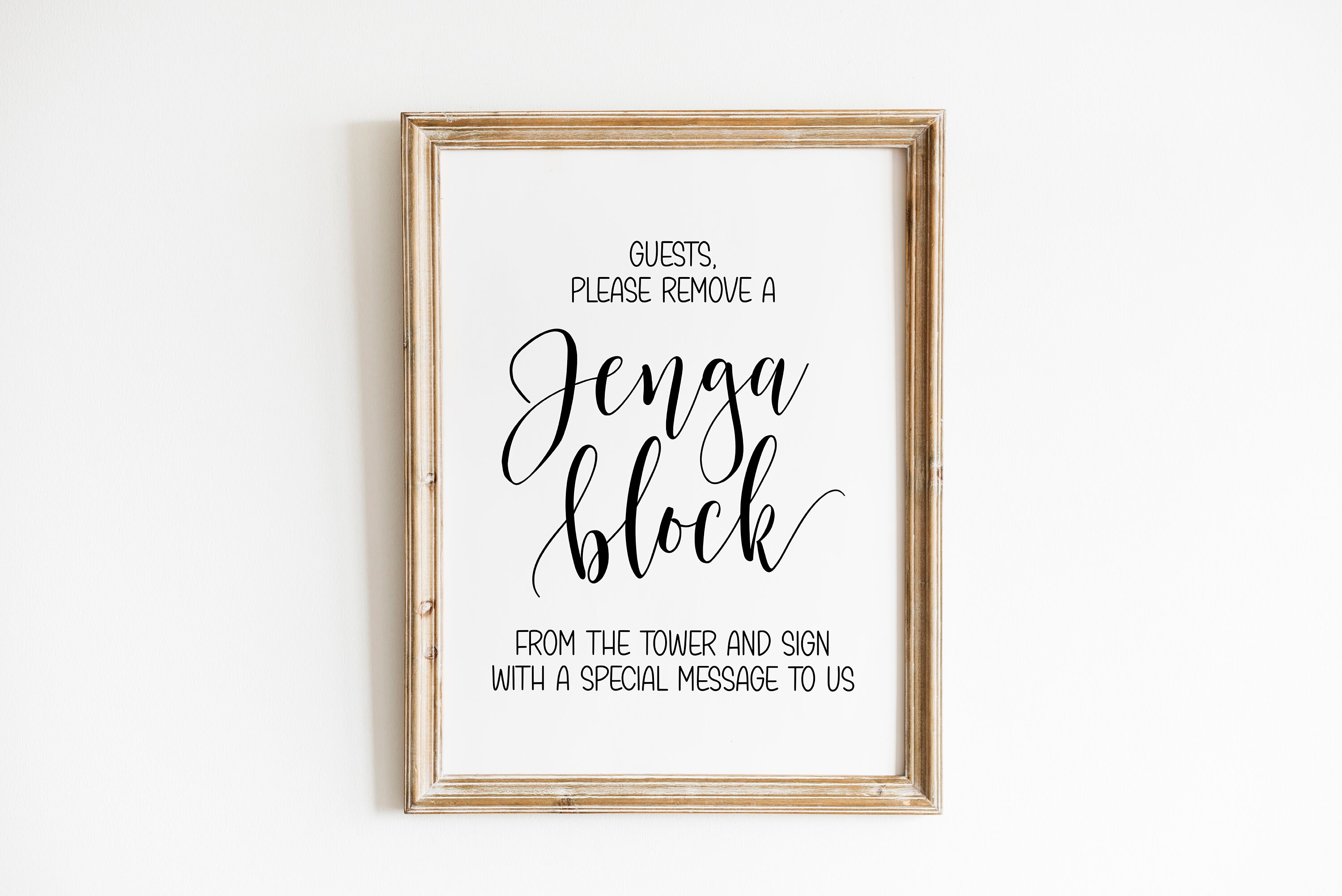 Wedding Jenga Sign Sign A Jenga Block Sign Jenga Tower | Etsy