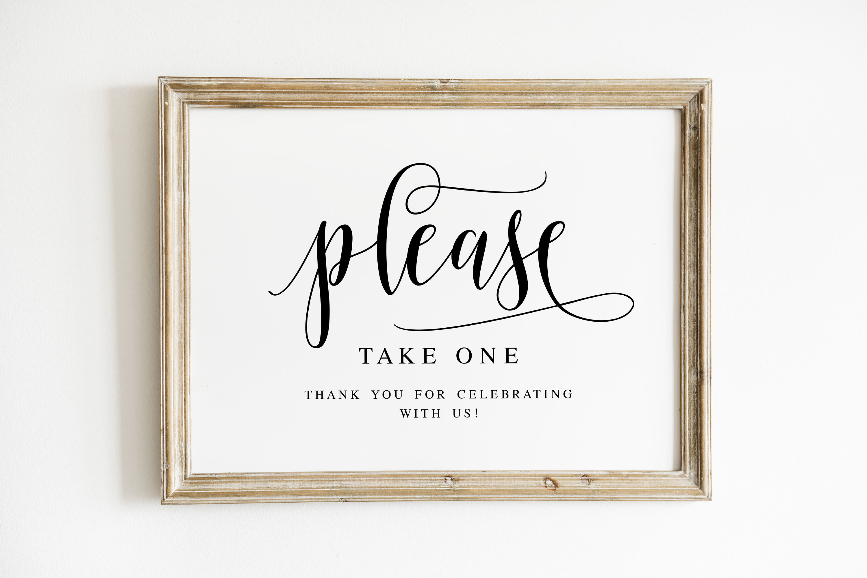 Please Take One Sign Thank You For Celebrating With Us | Etsy