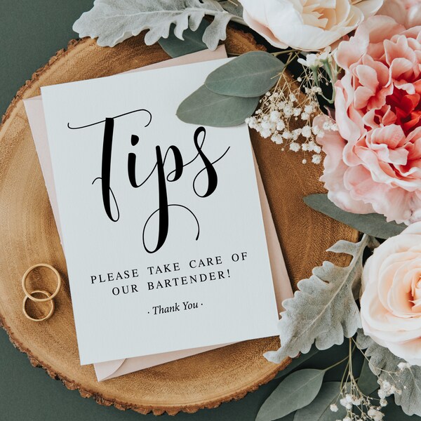 Tips Appreciated Sign - Etsy