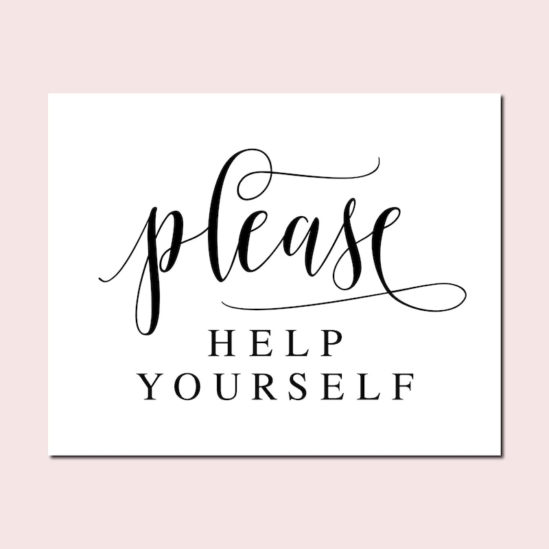 Help Yourself Sign - Etsy