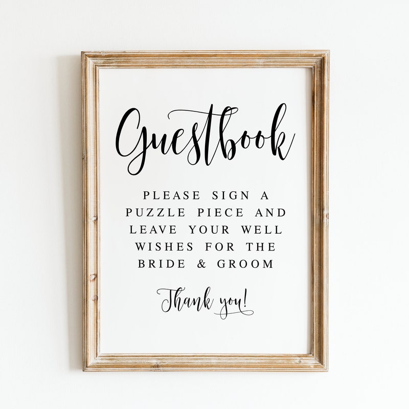 Please Sign a Puzzle - Etsy