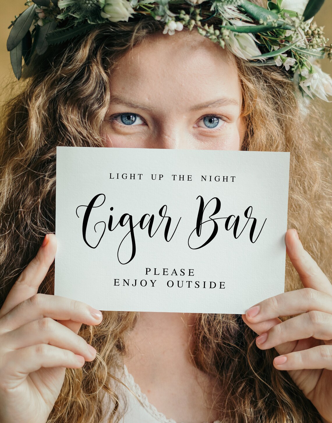 Light up the Night Cigar Bar Sign Please Enjoy Outside - Etsy