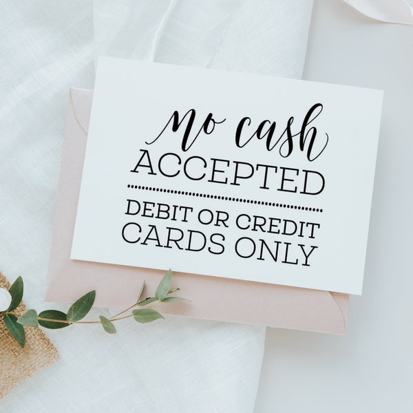 Credit Card Only Signs - Etsy Canada