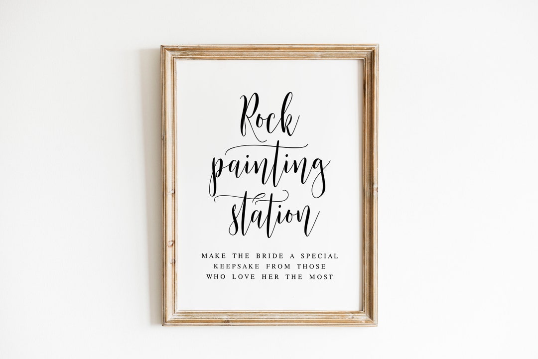 Rock Painting Station Bridal Shower Guestbook Sign Bridal - Etsy