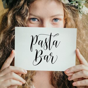 Pasta Bar Wedding Sign: Elegant Calligraphy (digital Download) - Etsy