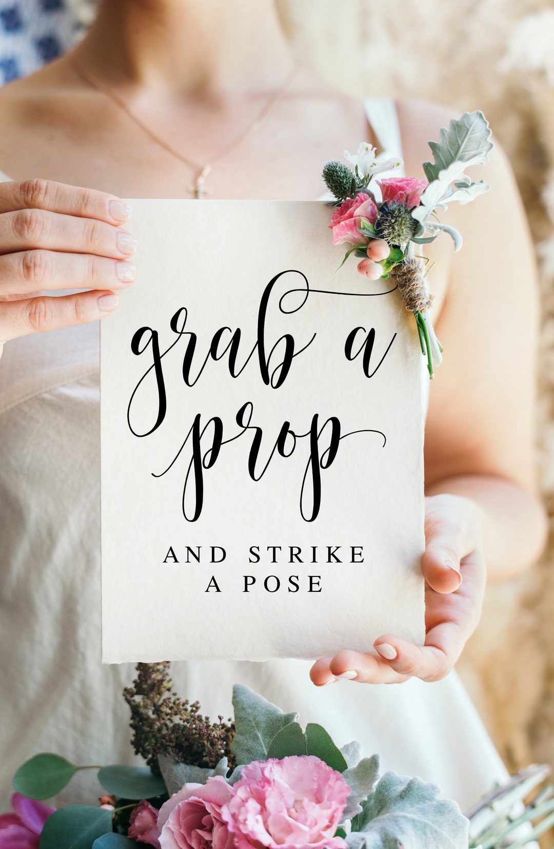 Grab A Prop and Strike A Pose, Wedding Signs, Wedding Photo Booth Sign ...