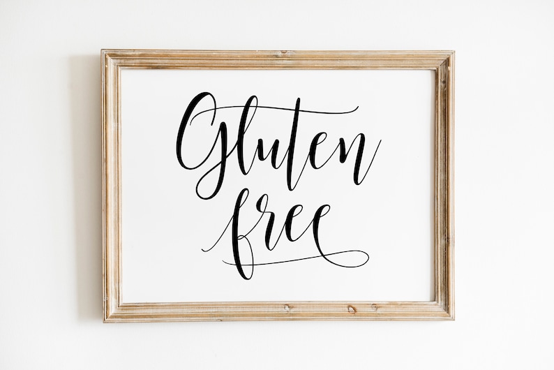Gluten Free Table Sign Gluten Free Food Sign Wedding Signs | Etsy