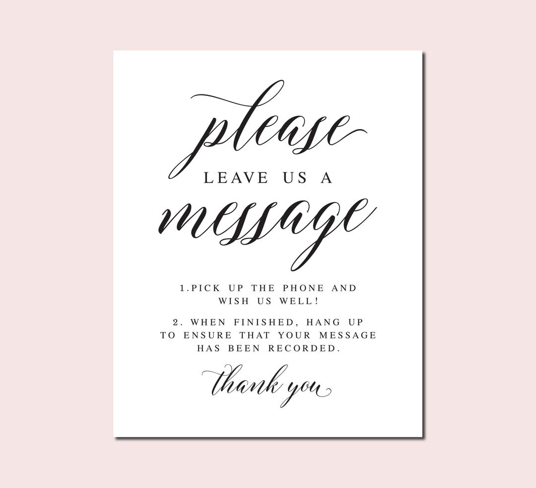 Please Leave Us A Message, Audio Guestbook Sign, Audio Guest Book ...