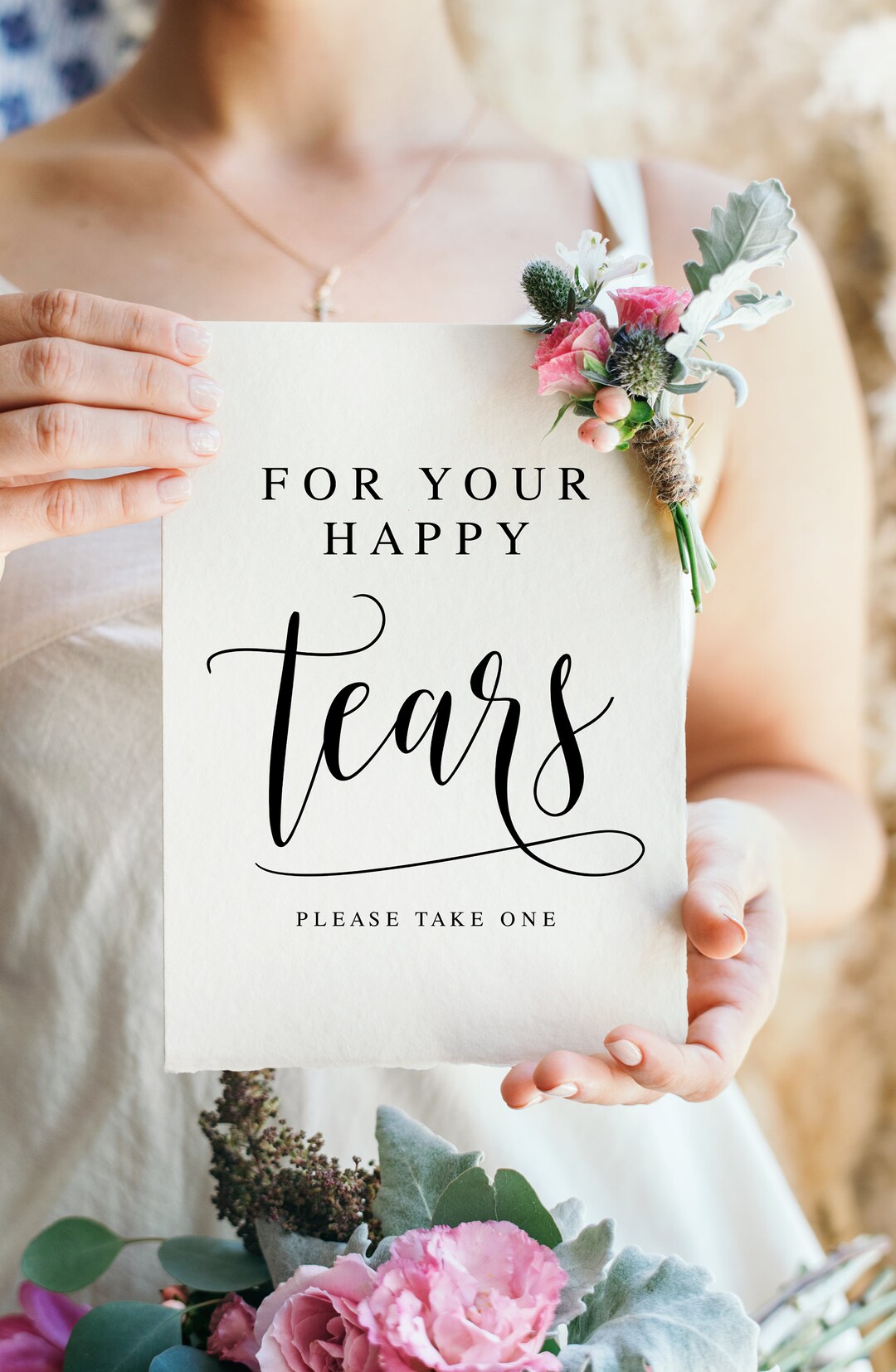 For Your Happy Tears, Please Take One, Wedding Signs, Wedding Signage ...