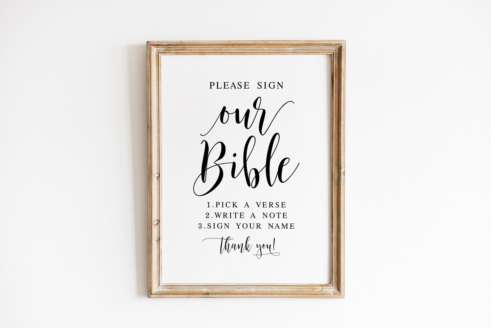 Please Sign Our Bible Wedding Signs Wedding Decor Sign - Etsy