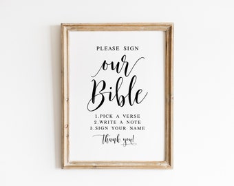 Wedding Bible Sign - Etsy