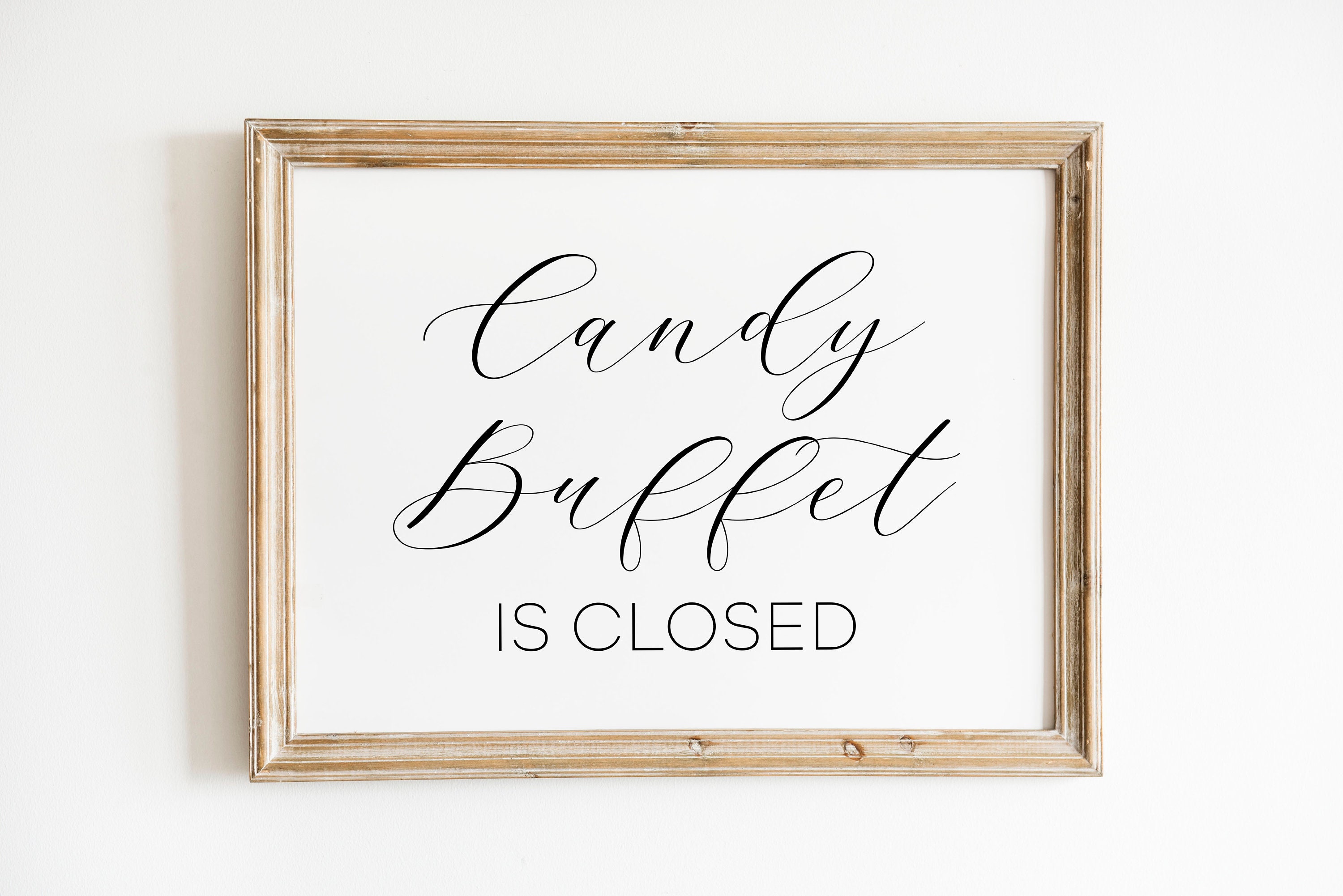 Candy Buffet Is Closed Candy Bar Sign Wedding Signs Candy | Etsy