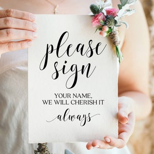 Please Sign Your Name, We Will Cherish It Always, Modern Minimalist ...