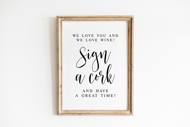 We Love You and We Love Wine Sign A Cork and Have A Great | Etsy