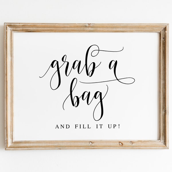 Grab a Bag Sign - Etsy