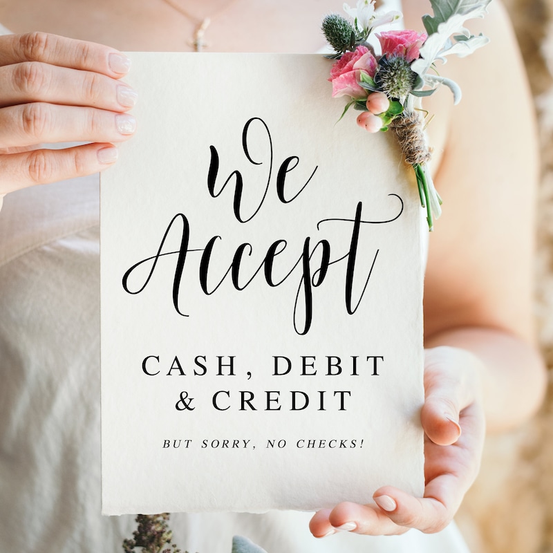We Accept Credit Card Sign - Etsy
