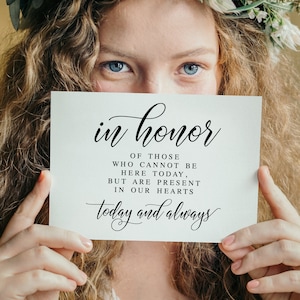 In Honor of Those Who Cannot Be Here Today but Are Present in Our ...