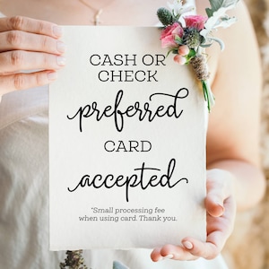 Cash or Check Preffered Card Accepted, Card Payments Accepted, Office ...