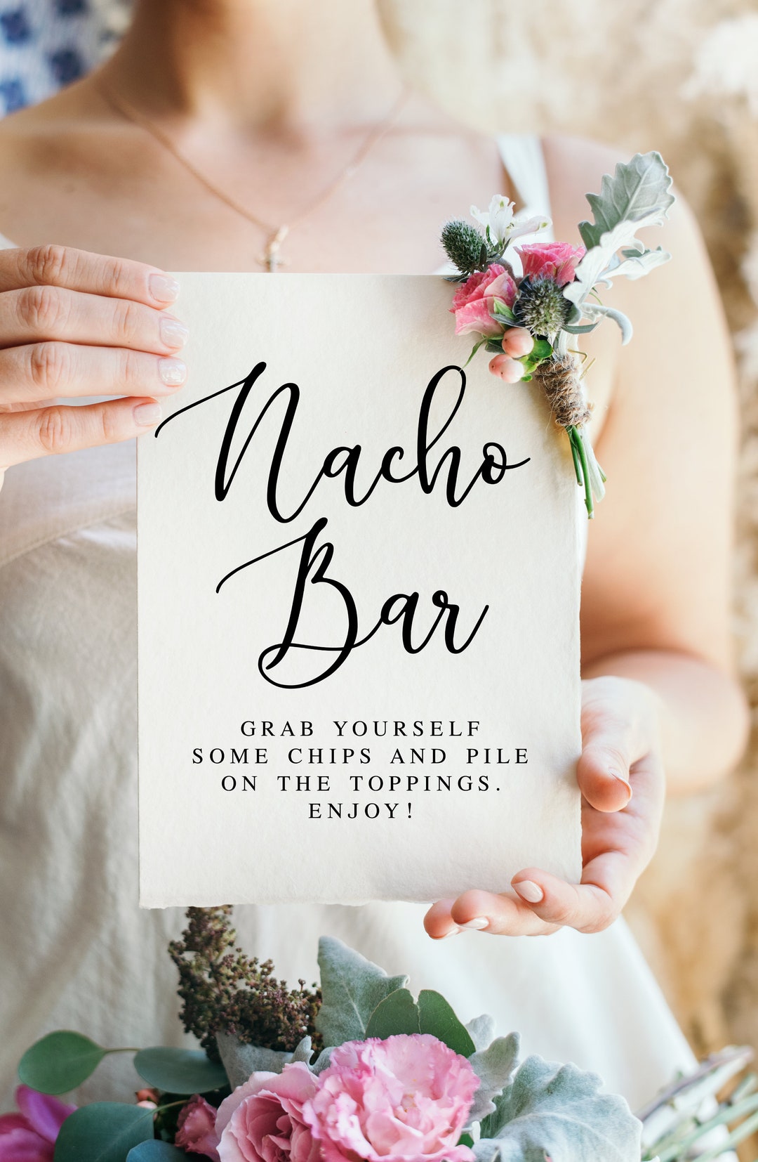 Nacho Bar Sign, Grab Yourself Some Chips and Pile on Toppings, Wedding ...