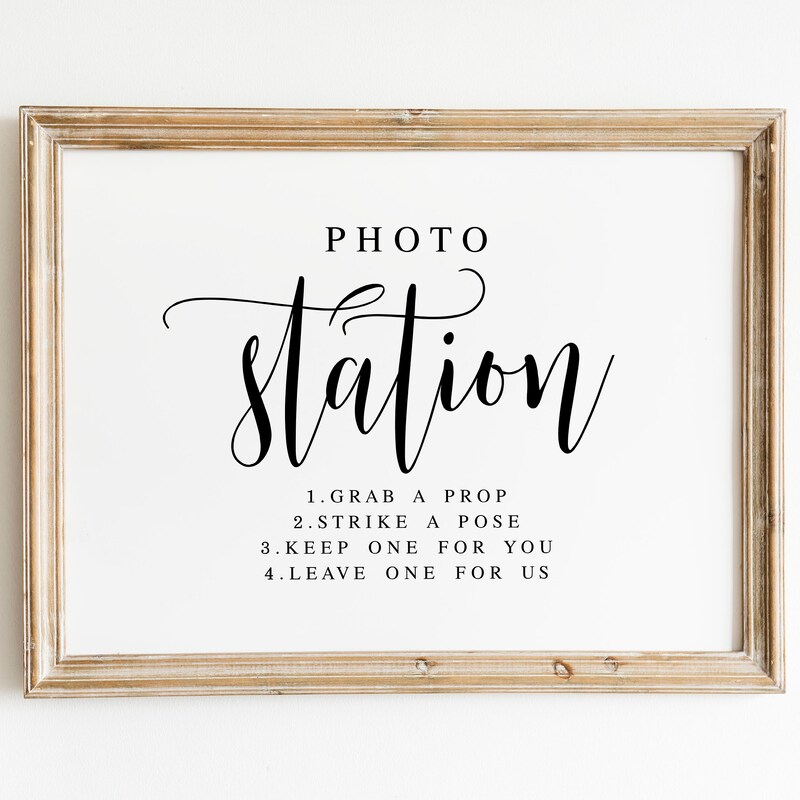 Photo Station Sign - Etsy