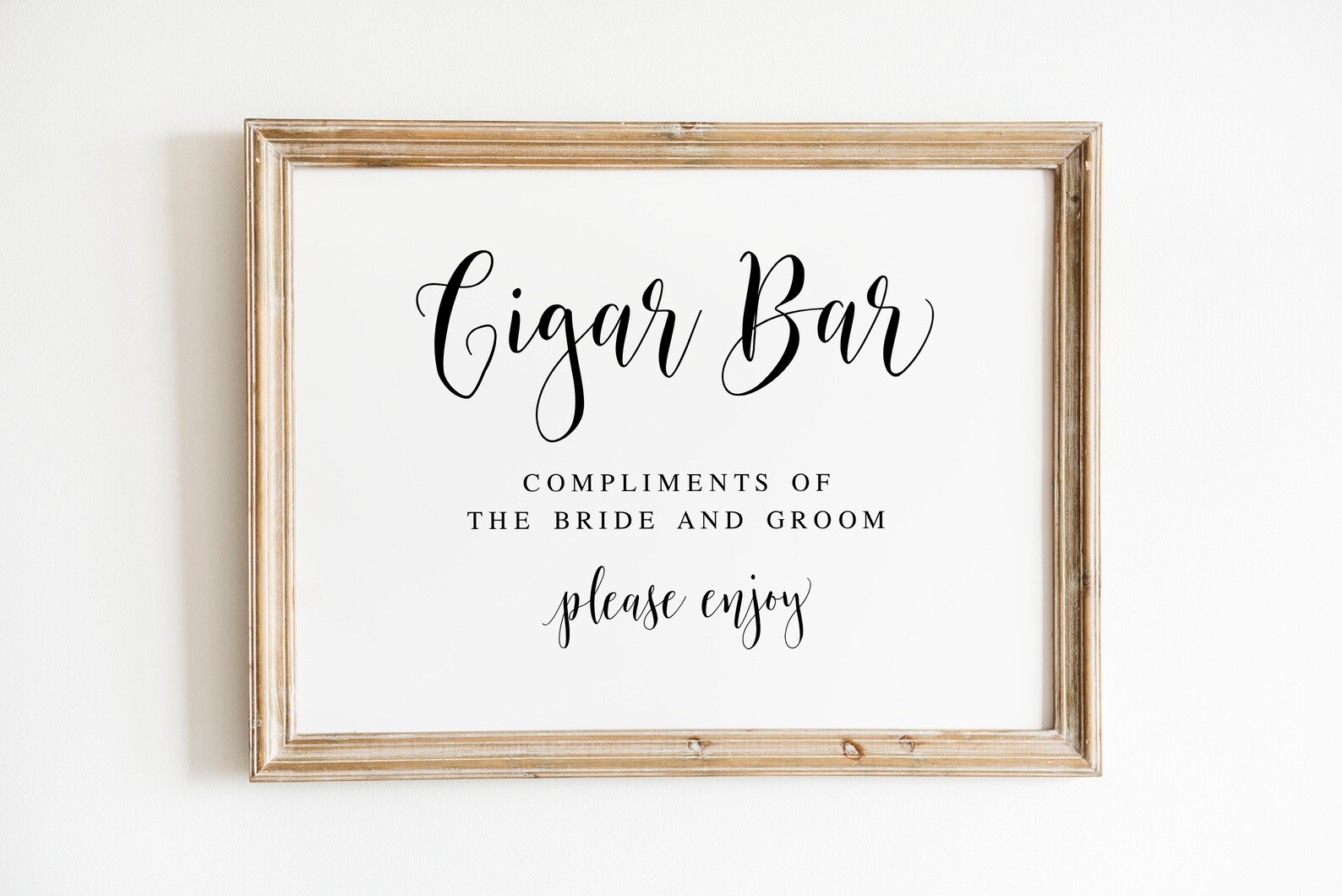 Cigar Bar Compliments of the Bride and Groom Wedding Signs - Etsy