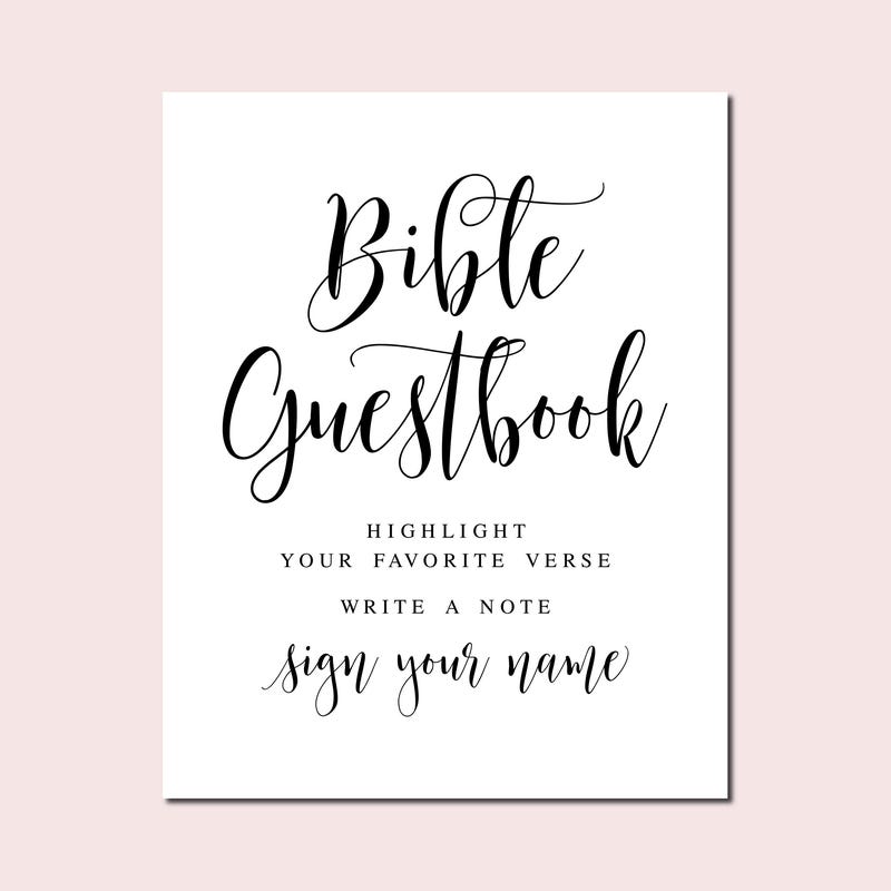 Wedding Bible Guest Book - Etsy