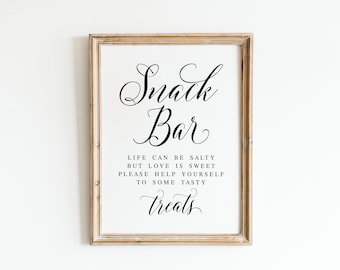 Sweet and Salty Snack Bar Sign, Life Can Be Salty but Love is Sweet ...