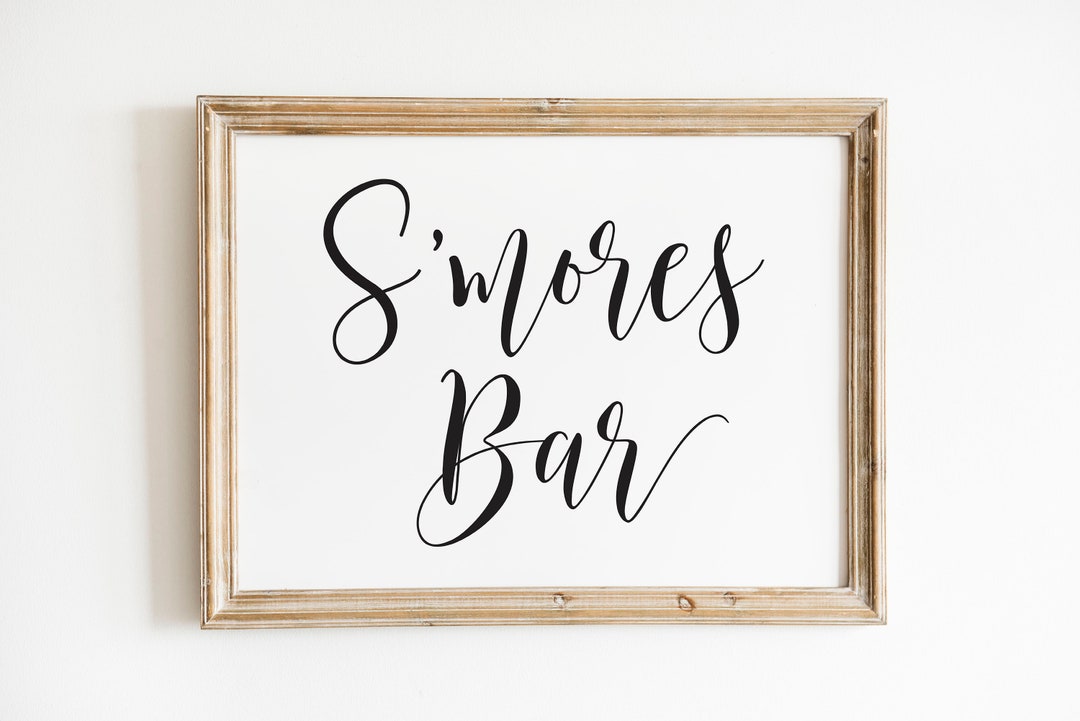 S'mores Bar Sign, Wedding Signs, Spread S'more Love, Wedding Prints ...