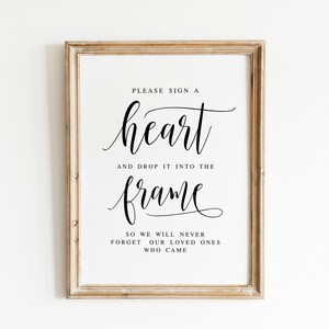 Please Sign A Heart and Drop It Into the Frame, so We Will Never Forget ...