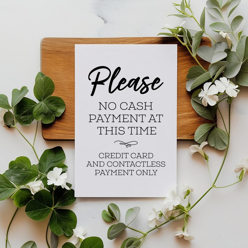 Credit Cards Only Sign - Etsy