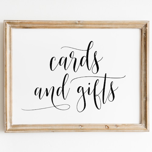 Cards and Gifts Sign Wedding Signs Wedding Signage Wedding - Etsy