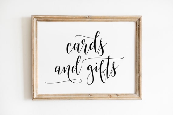 Cards and Gifts Sign Wedding Signs Wedding Signage Wedding - Etsy